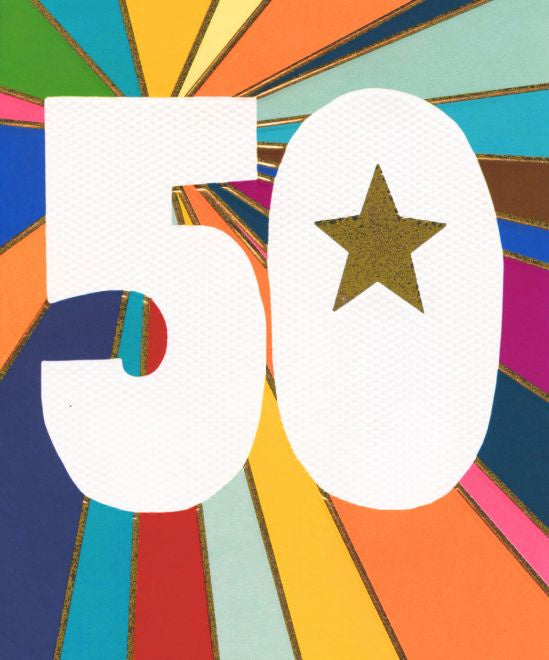 Hunky Dory Card - 50 Star – Paper Republic